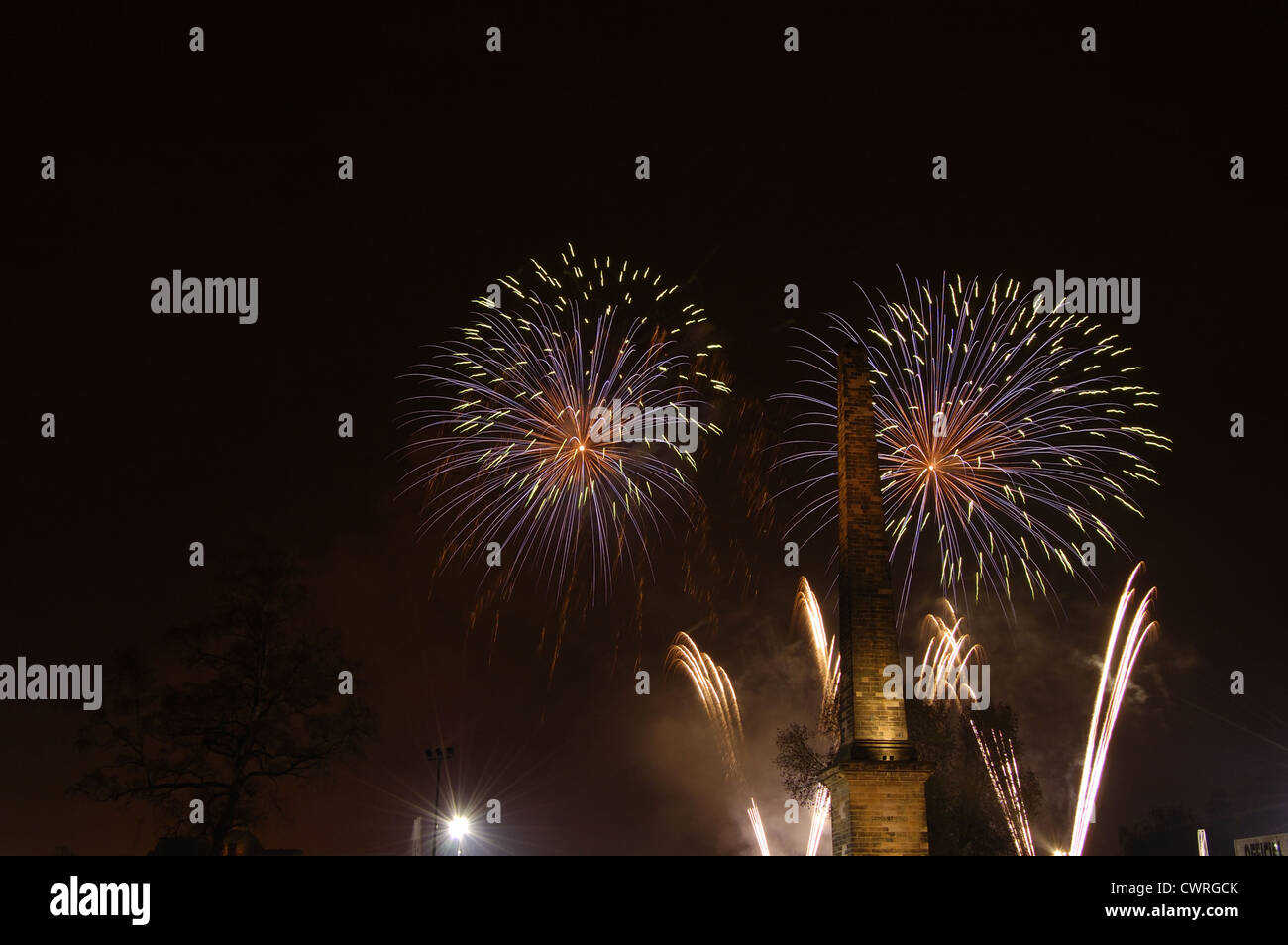 Fireworks Display at Glasgow Green, Scotland, 5th November 2009 Stock ...