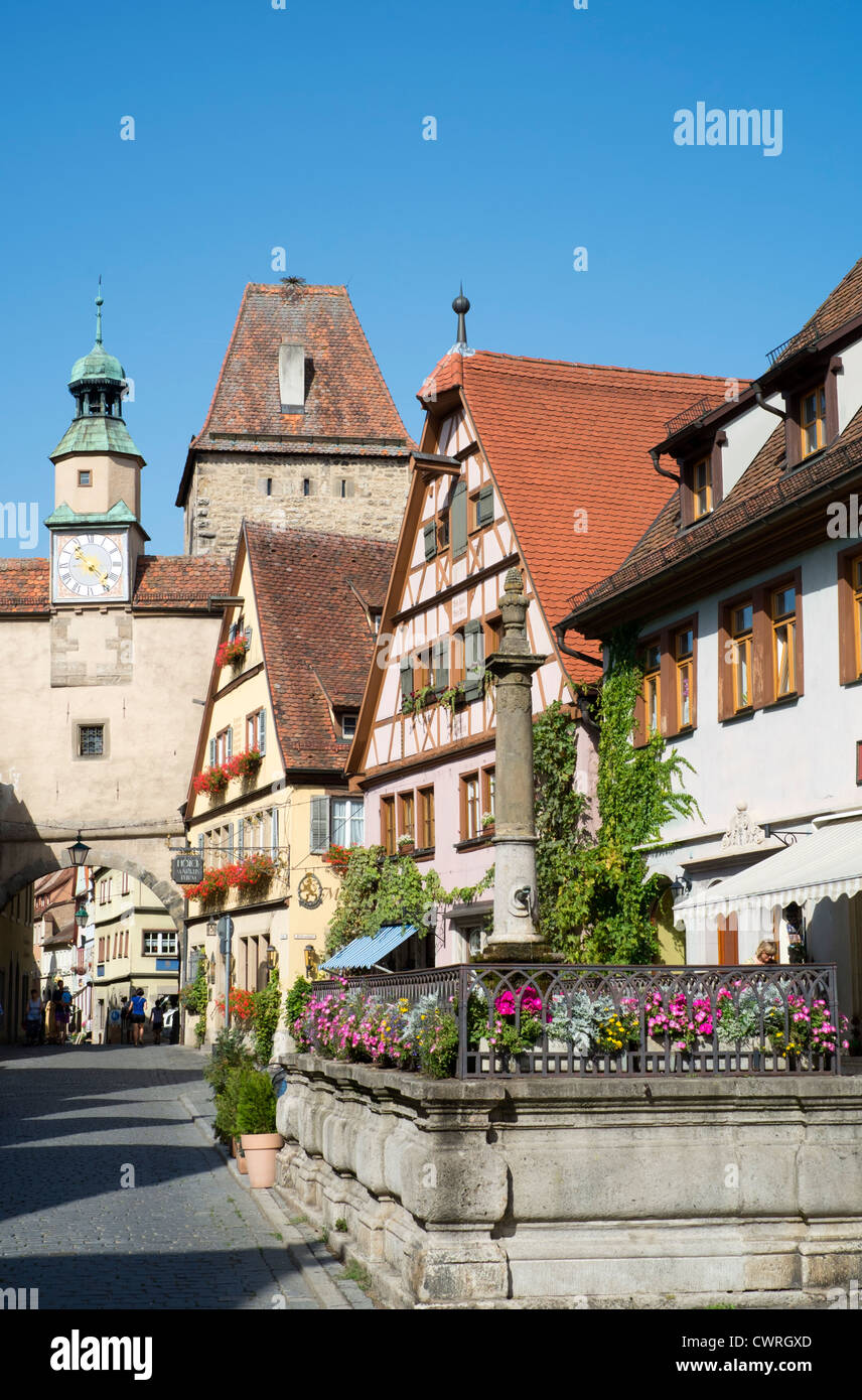 Rothenburg ob der Tauber medieval town in Bavaria Germany Stock Photo ...