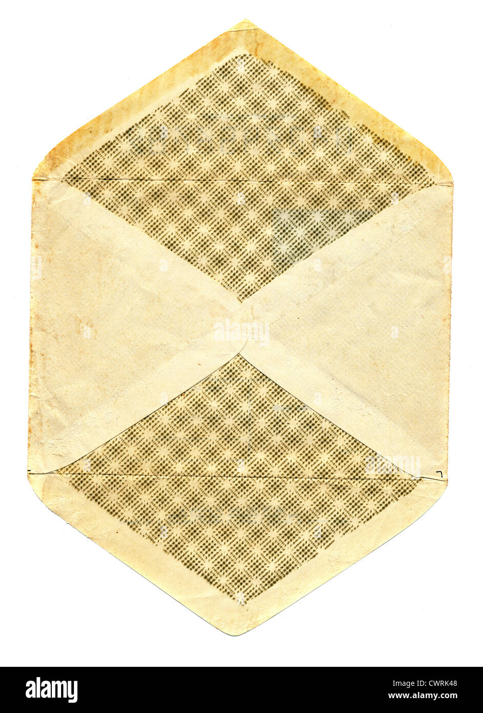 isolated on white background ancient envelope paper Stock Photo - Alamy