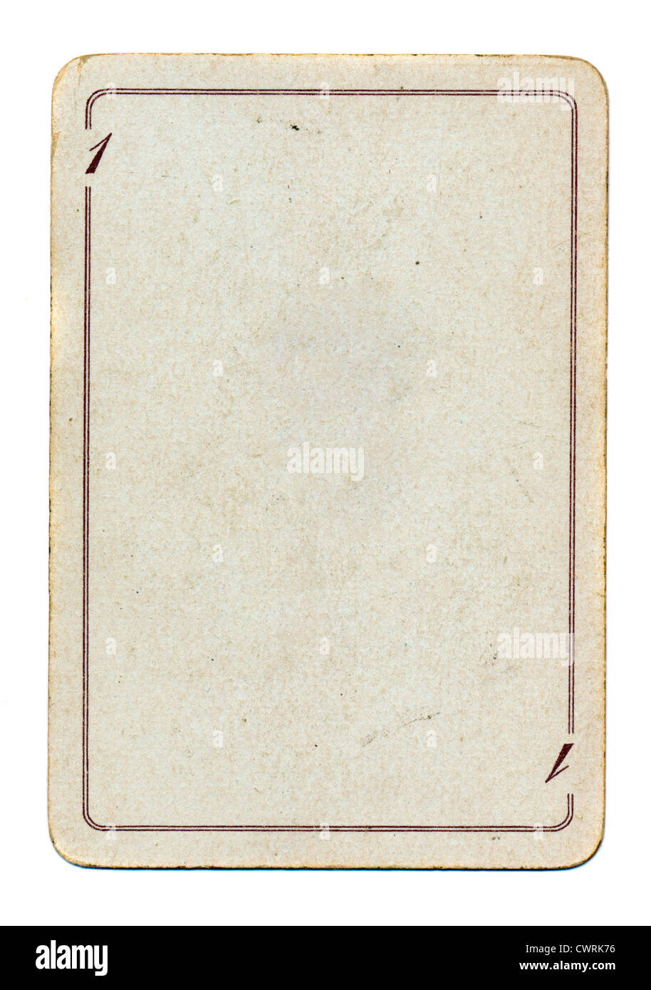 isolated on white empty old playing card paper Stock Photo - Alamy
