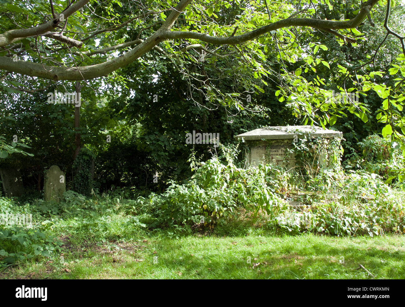 tombstone inside the grounds of Church of St Mary Magdalene Stock Photo ...