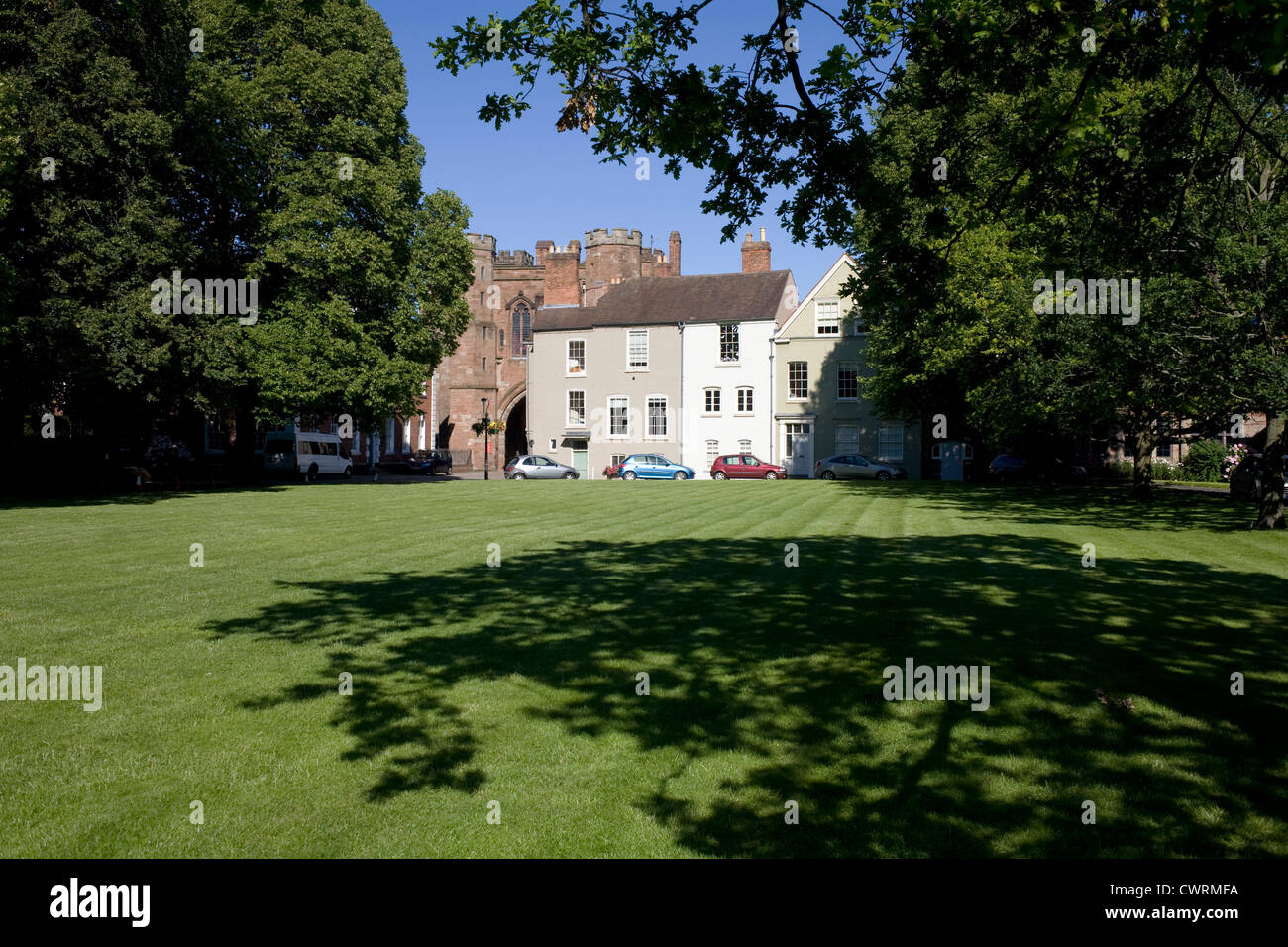 The green at College green, Worcester Stock Photo - Alamy