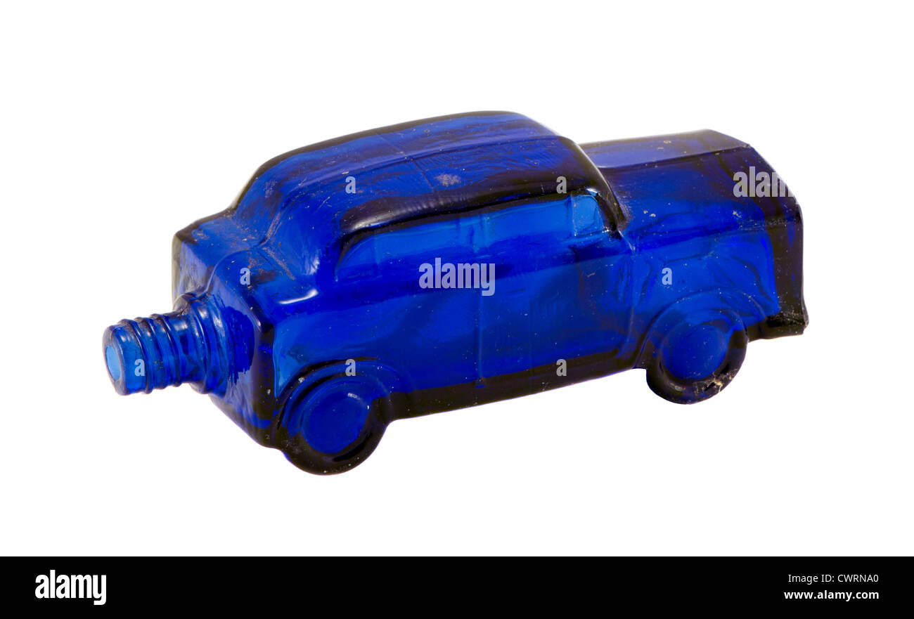 Retro vintage glass alcohol bottle car isolated on white background ...