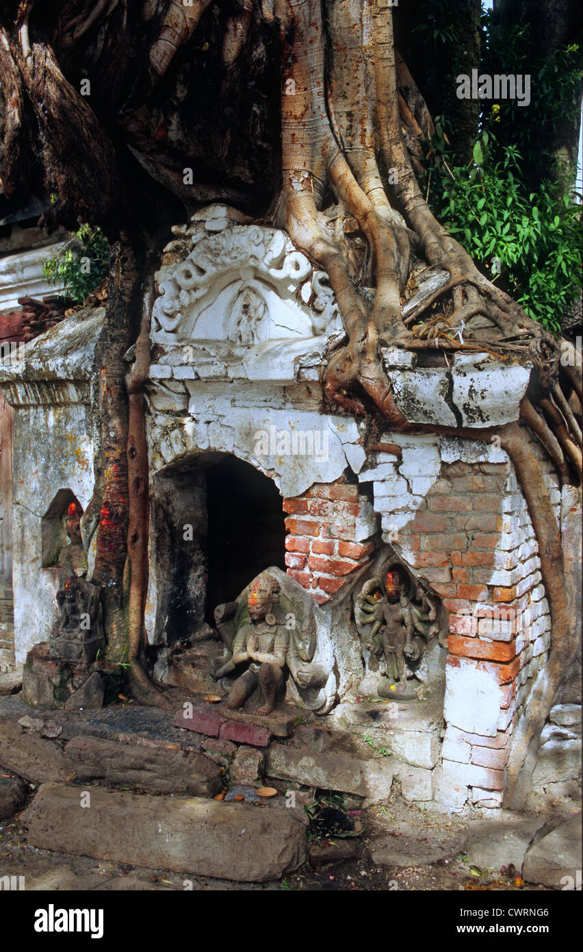 Crumbling temple Kathmandu Nepal Stock Photo - Alamy