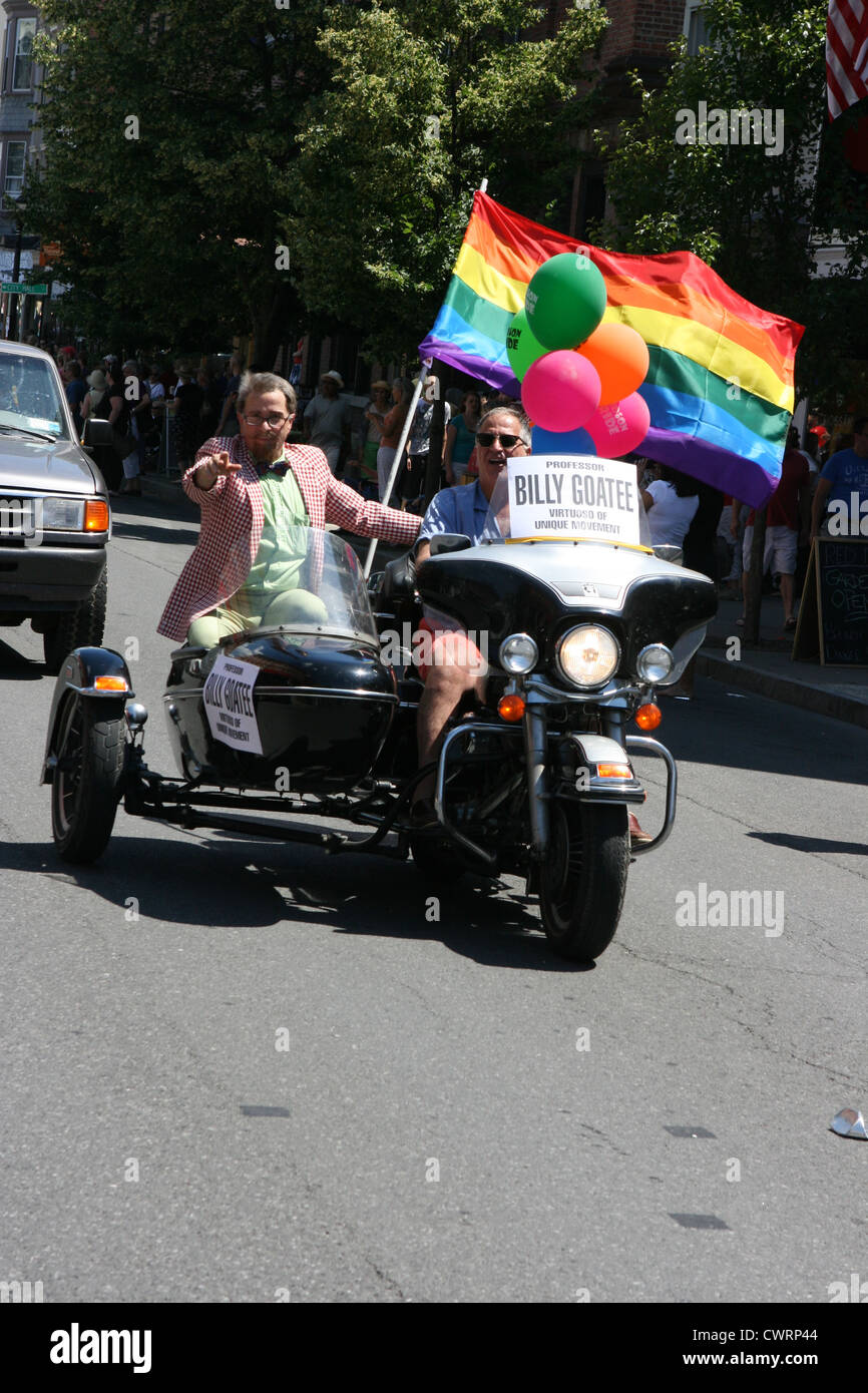 Motorcycle with Gay Flag - Gay Pride Parade Hudson NY Stock Photo - Alamy