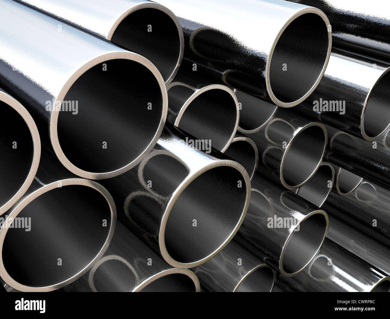 Metal pipe - industrial background Stock Photo - Alamy