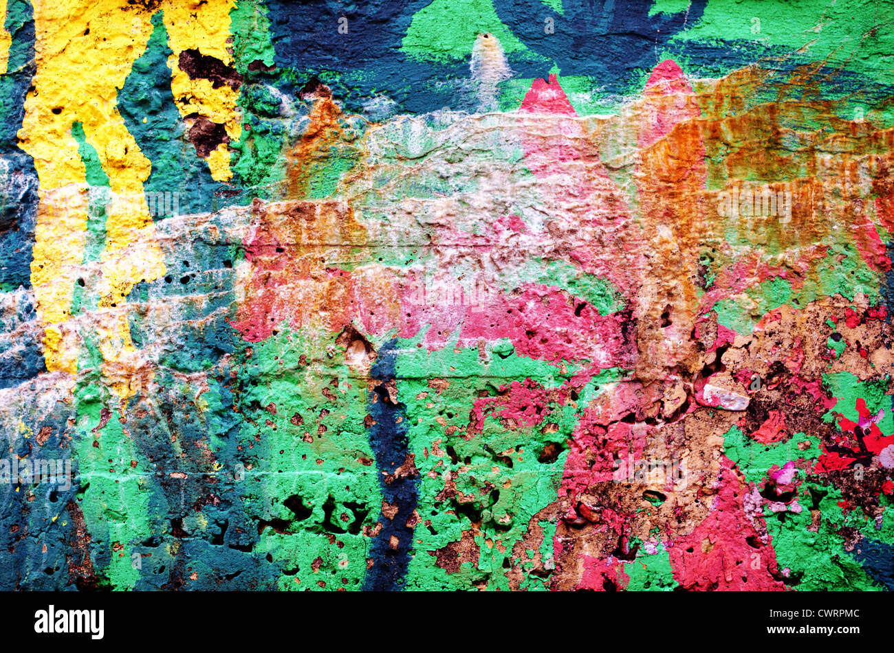 Background of wall painted various colors. Rough surface backdrop Stock ...