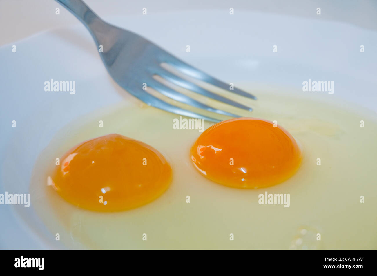 Two eggs. Close view Stock Photo - Alamy