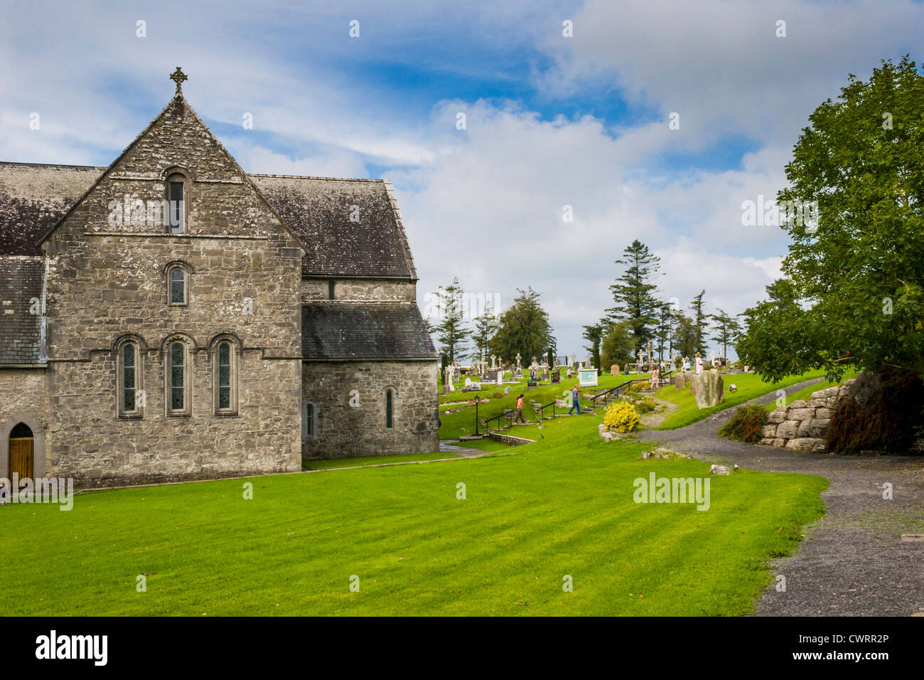 Ballintubber Abbey and Cemetery in County Mayo, Ireland. Mass has been ...