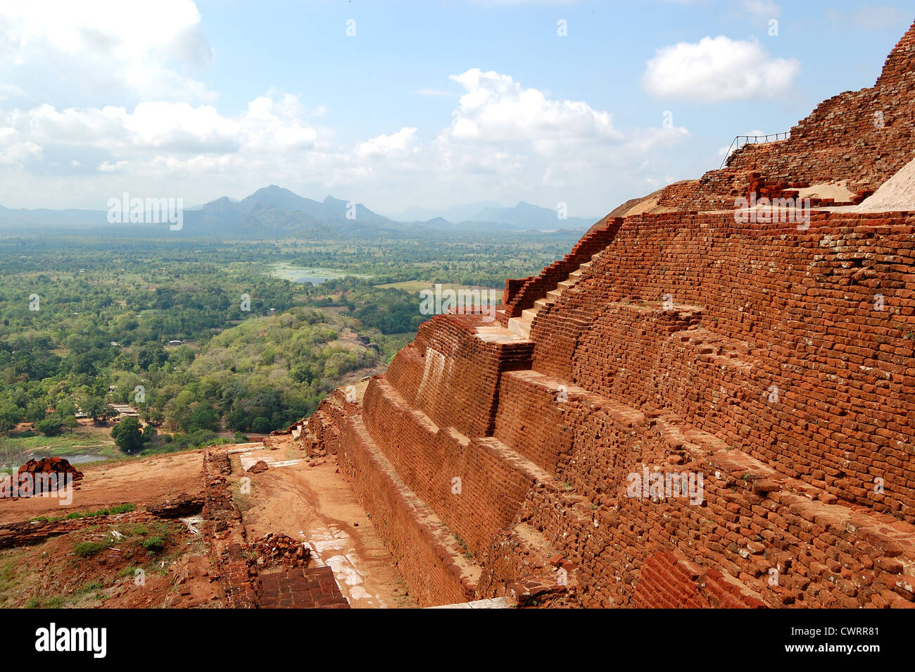 The view from Sigiriya (Lion's rock) is an ancient rock fortress and ...