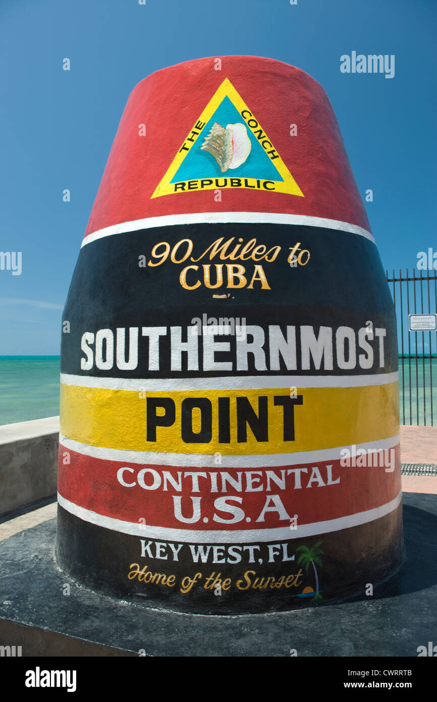 SOUTHERNMOST POINT IN CONTINENTAL UNITED STATES MONUMENT KEY WEST ...