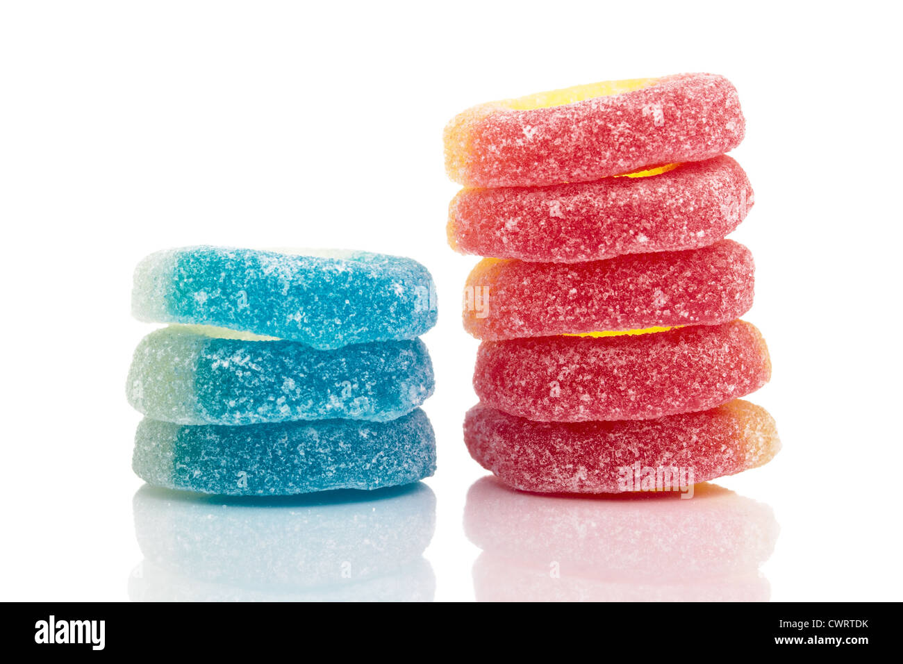 Red yellow candies on Cut Out Stock Images & Pictures - Alamy