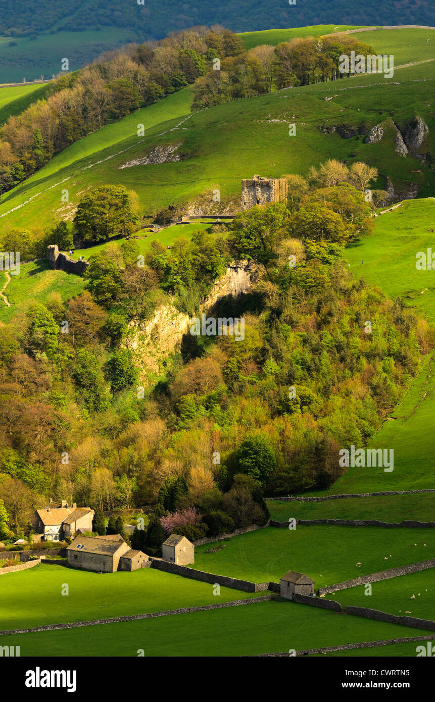Peveril Castle in the Peak District National Park is one of Englands ...