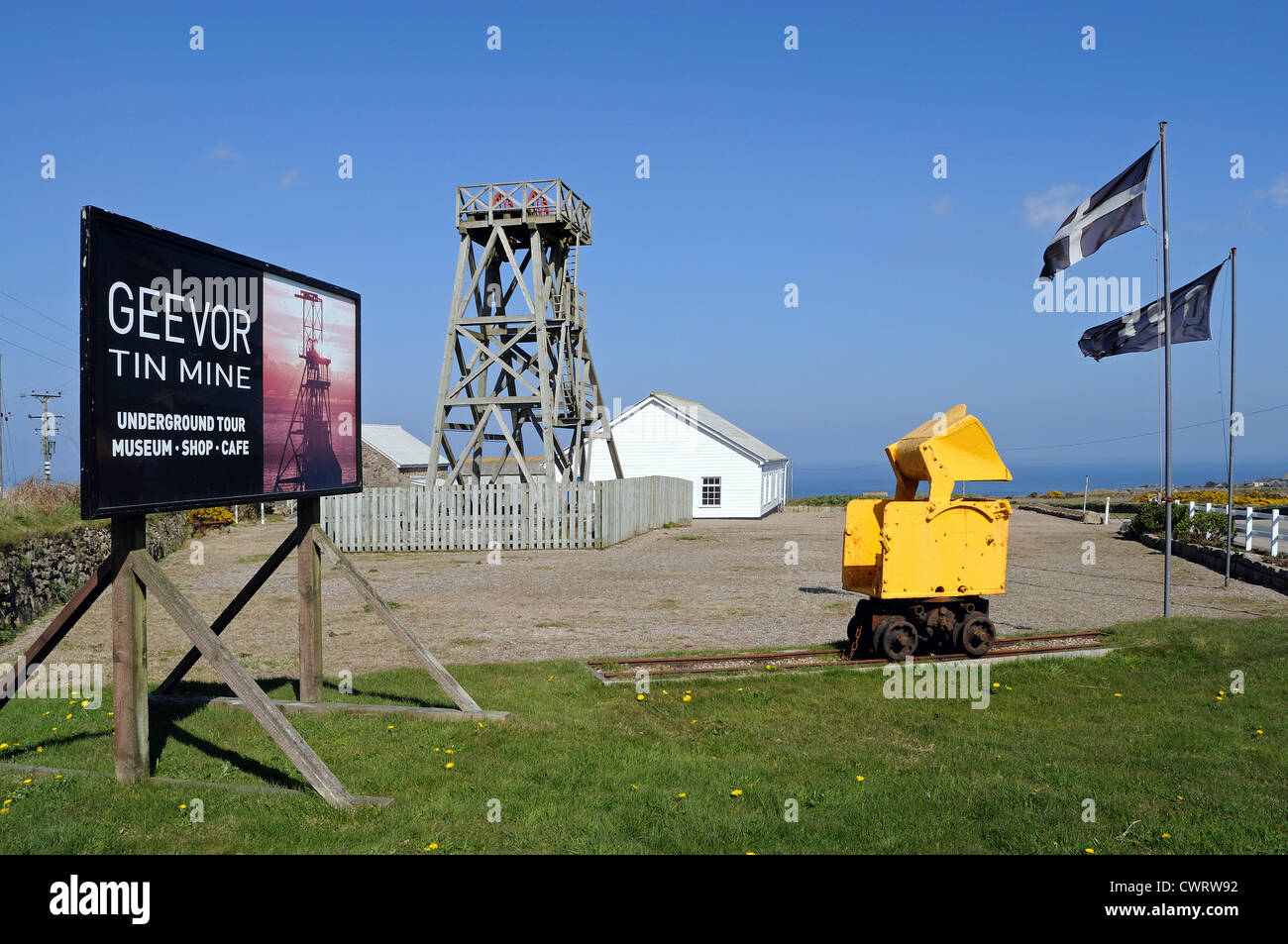 " Geevor " a restored tin mine, it is now a tourist attraction at ...