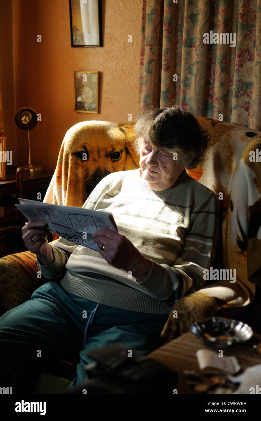 Elderly Women At Home Stock Photo - Alamy