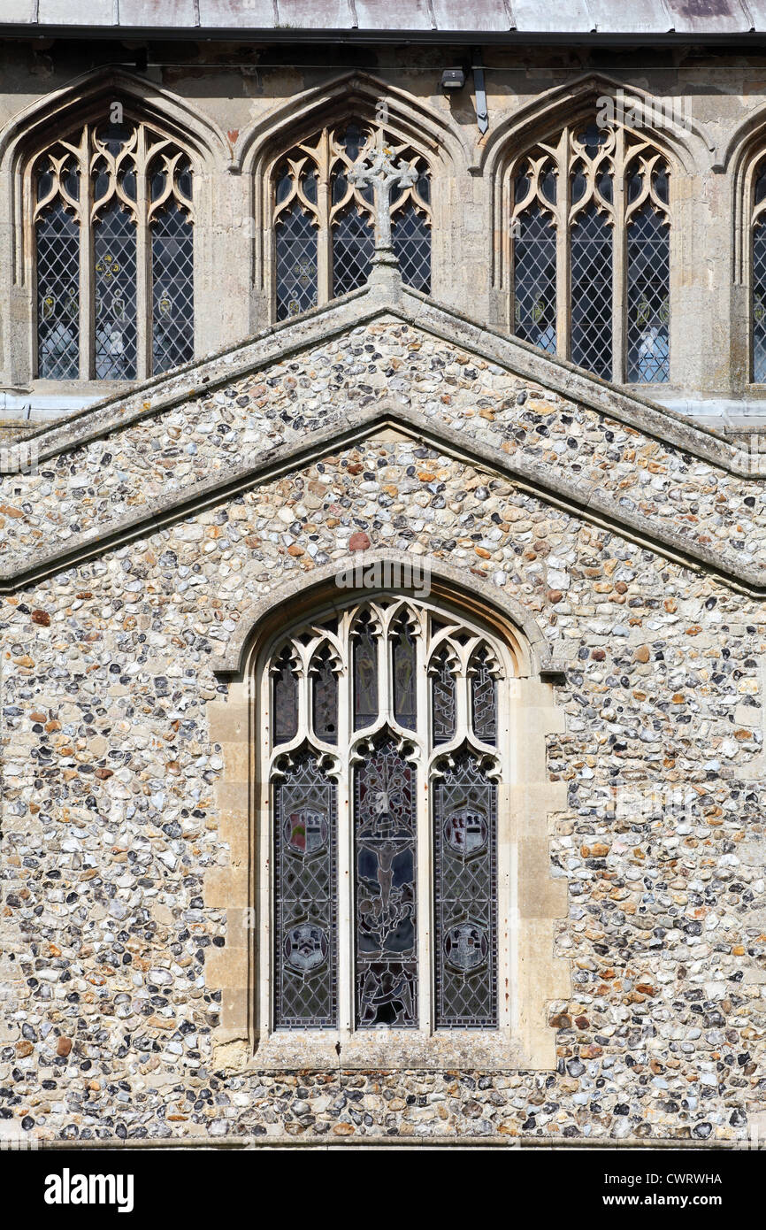 Detail view of All Saints church Necton, Norfolk, England, UK Stock ...