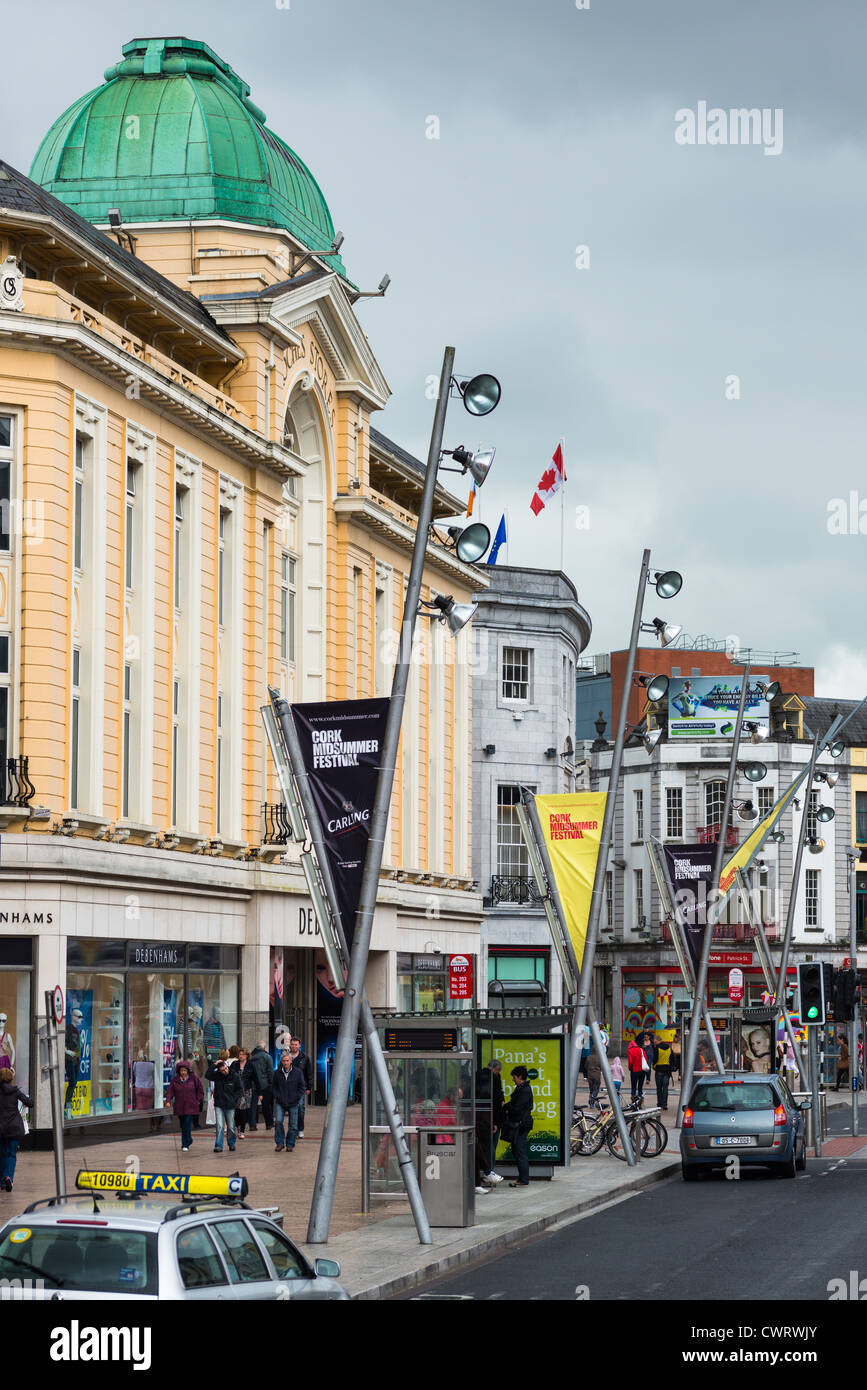 St Patrick's Street, Cork City Centre, Republic of Ireland Stock Photo ...