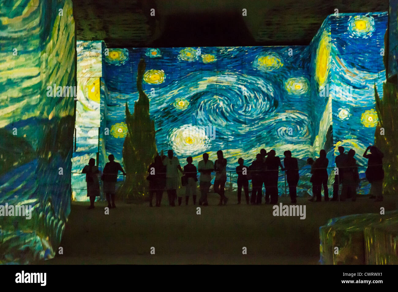 Massive underground Van Gogh art show in the Bauxite mine caves of Les ...
