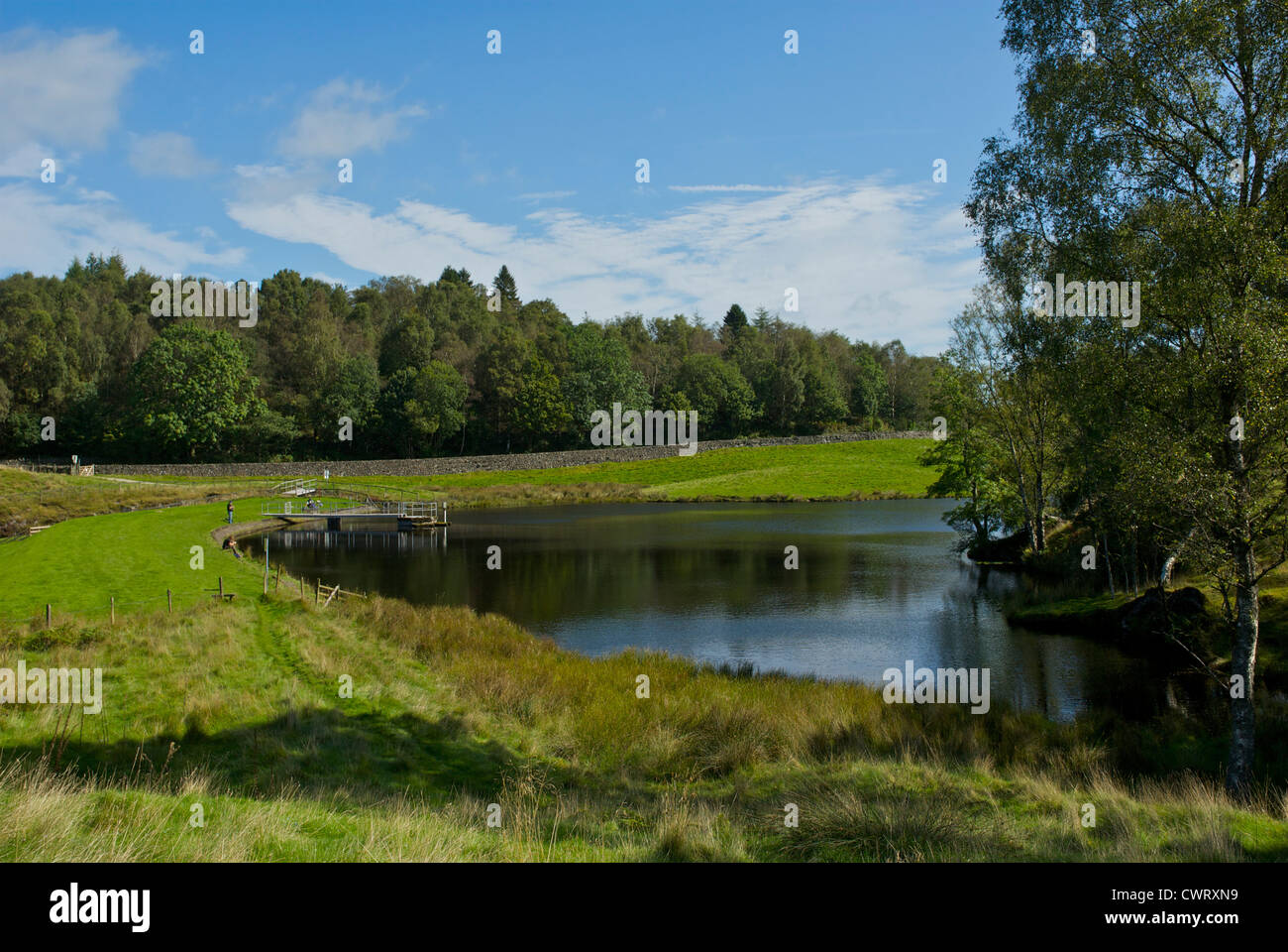 Ghyll Head Reservoir, Lake District, Cumbria, England, England UK Stock ...