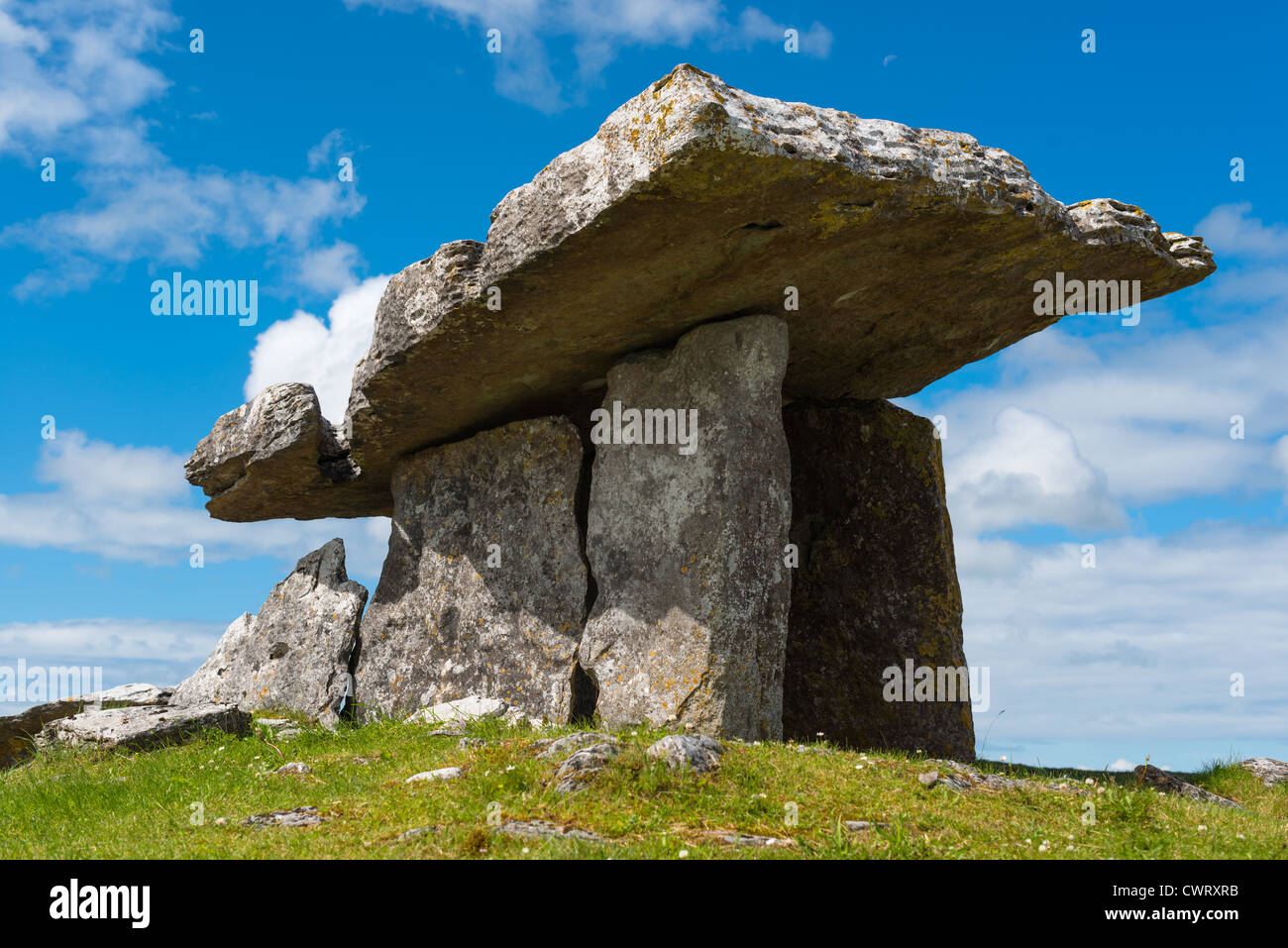 Poulnabrone dolmen in the Burren area of County Clare, Republic of ...
