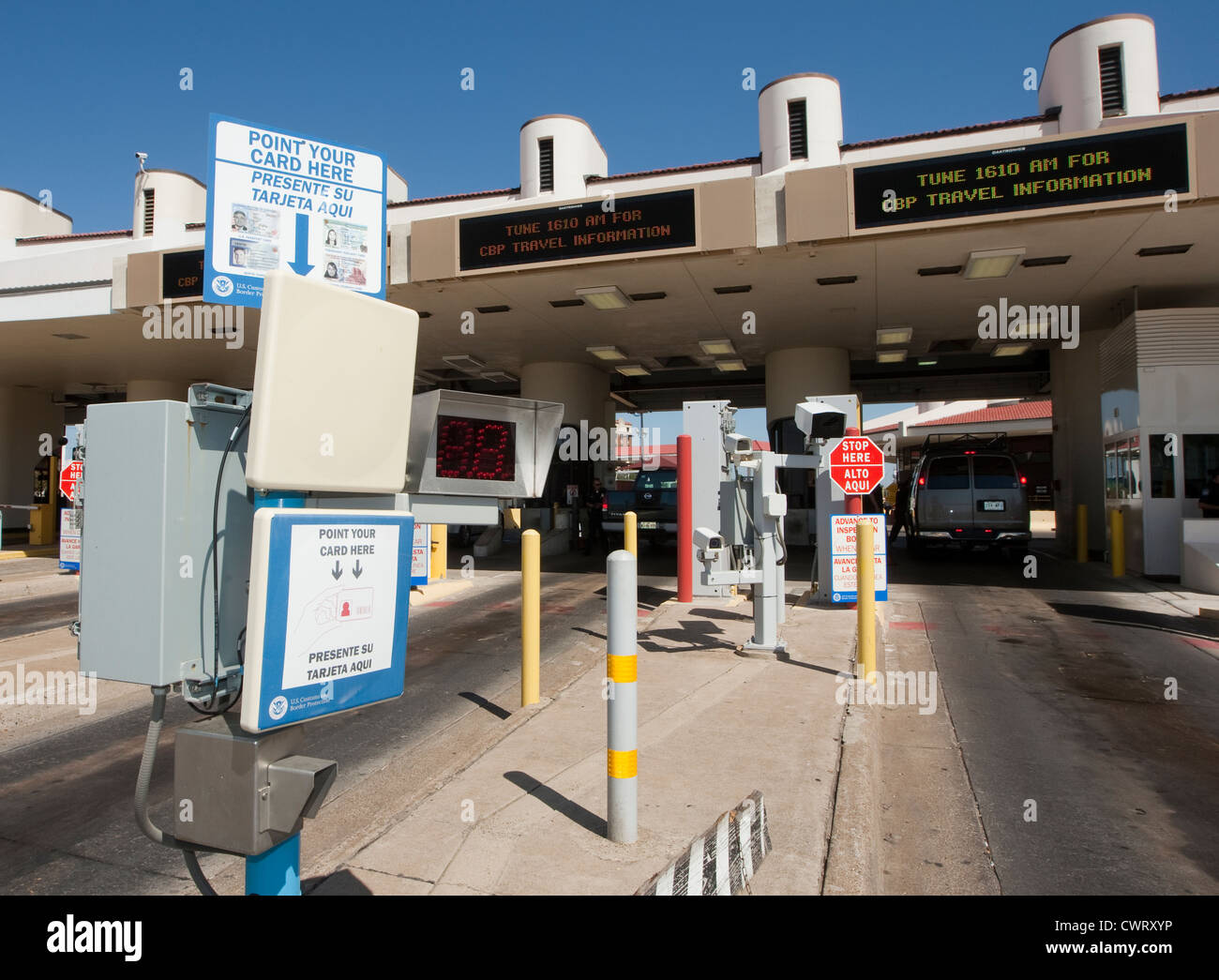 Bilingual sings in English and Spanish with information at the Laredo ...