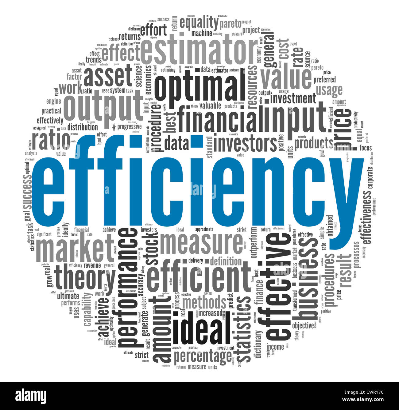 Efficiency concept in word tag cloud on white background Stock Photo ...