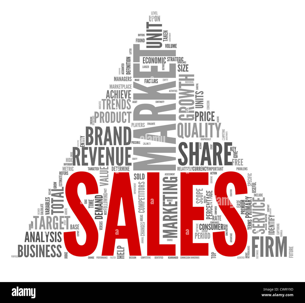 Sales and market concept in word tag cloud on white Stock Photo - Alamy