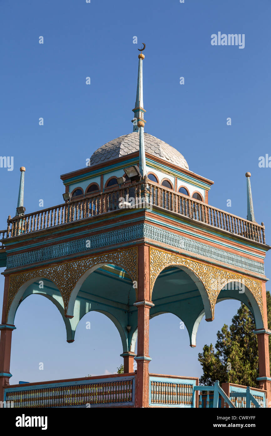 detail of small pavilion Sitarah-i Mahi, amir's summer palace, Bukhara ...