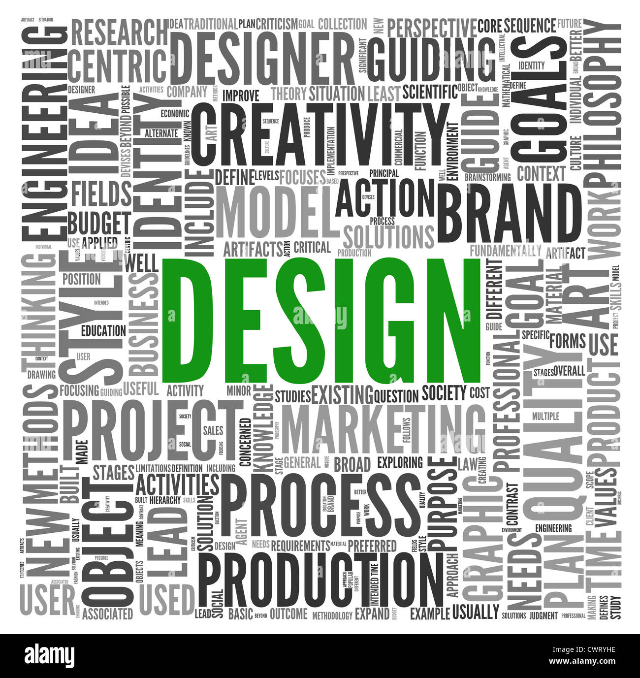 Design concept in tag cloud on white Stock Photo - Alamy