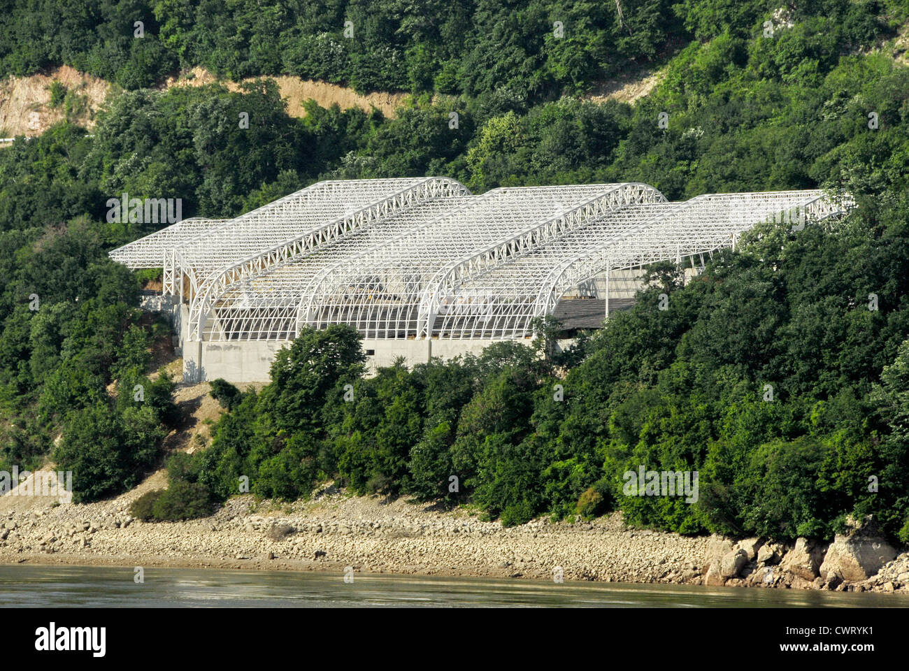 Lepenski Vir Archaeological site in the Iron Gates gorge on the Danube ...