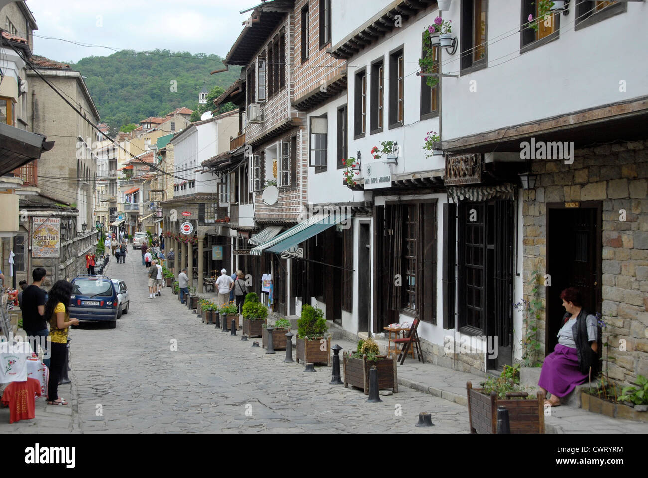Street in the Old city of Veliko Tarnovo in Northern Bulgaria Stock ...