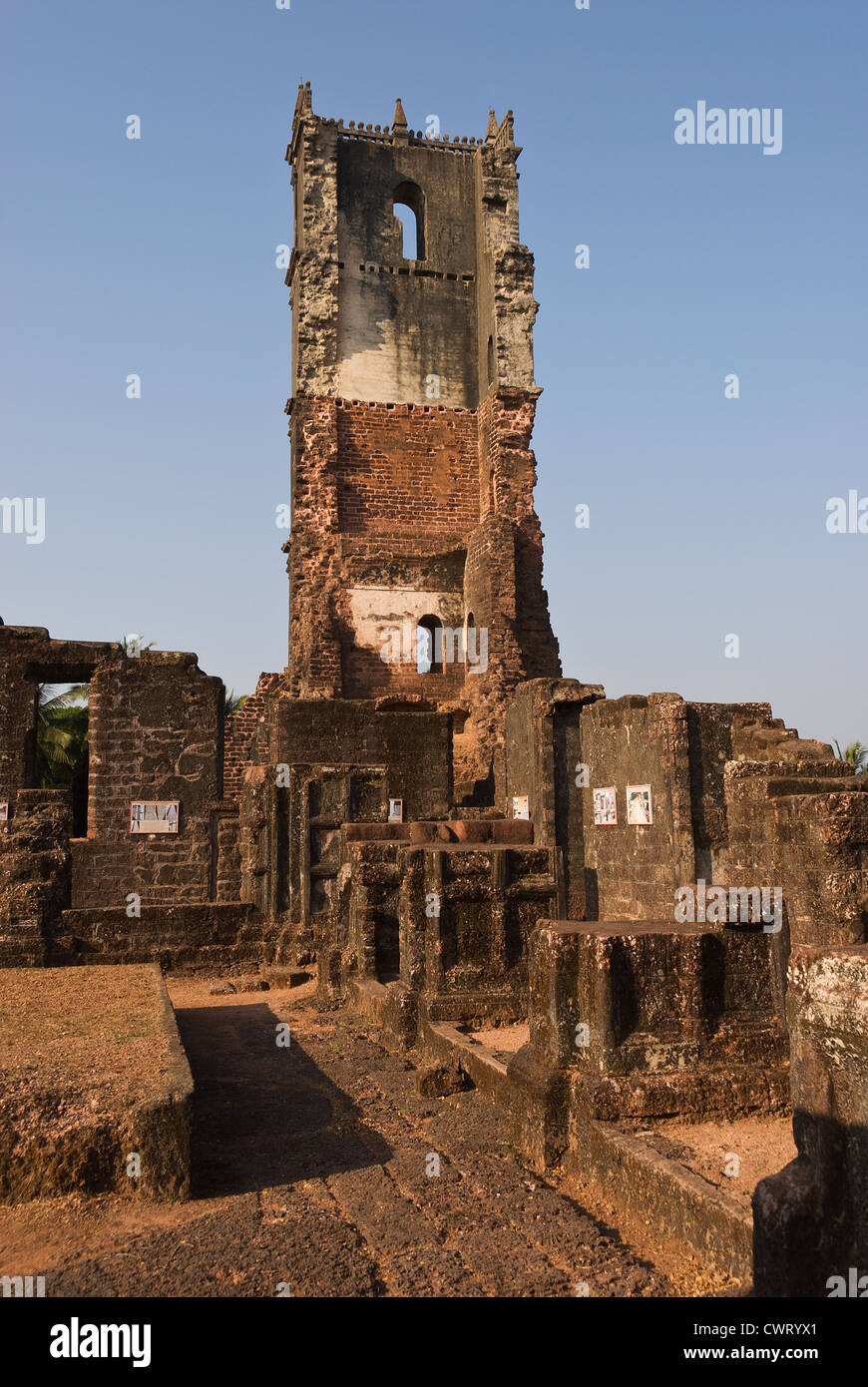 Elk201-1241v India, Goa, Old Goa, St Augustine tower Stock Photo - Alamy