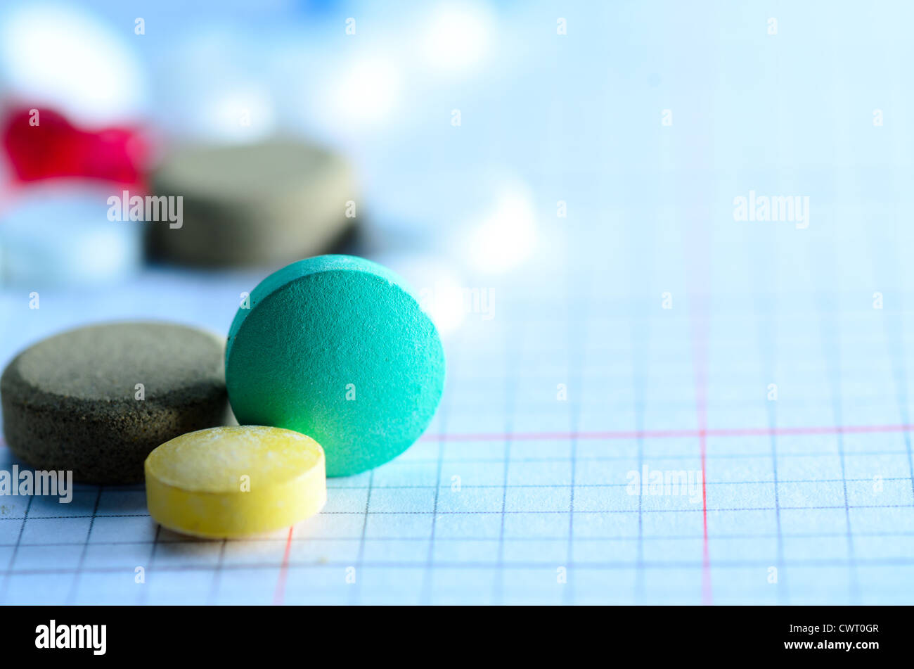 medical pill tablet background isolated Stock Photo - Alamy