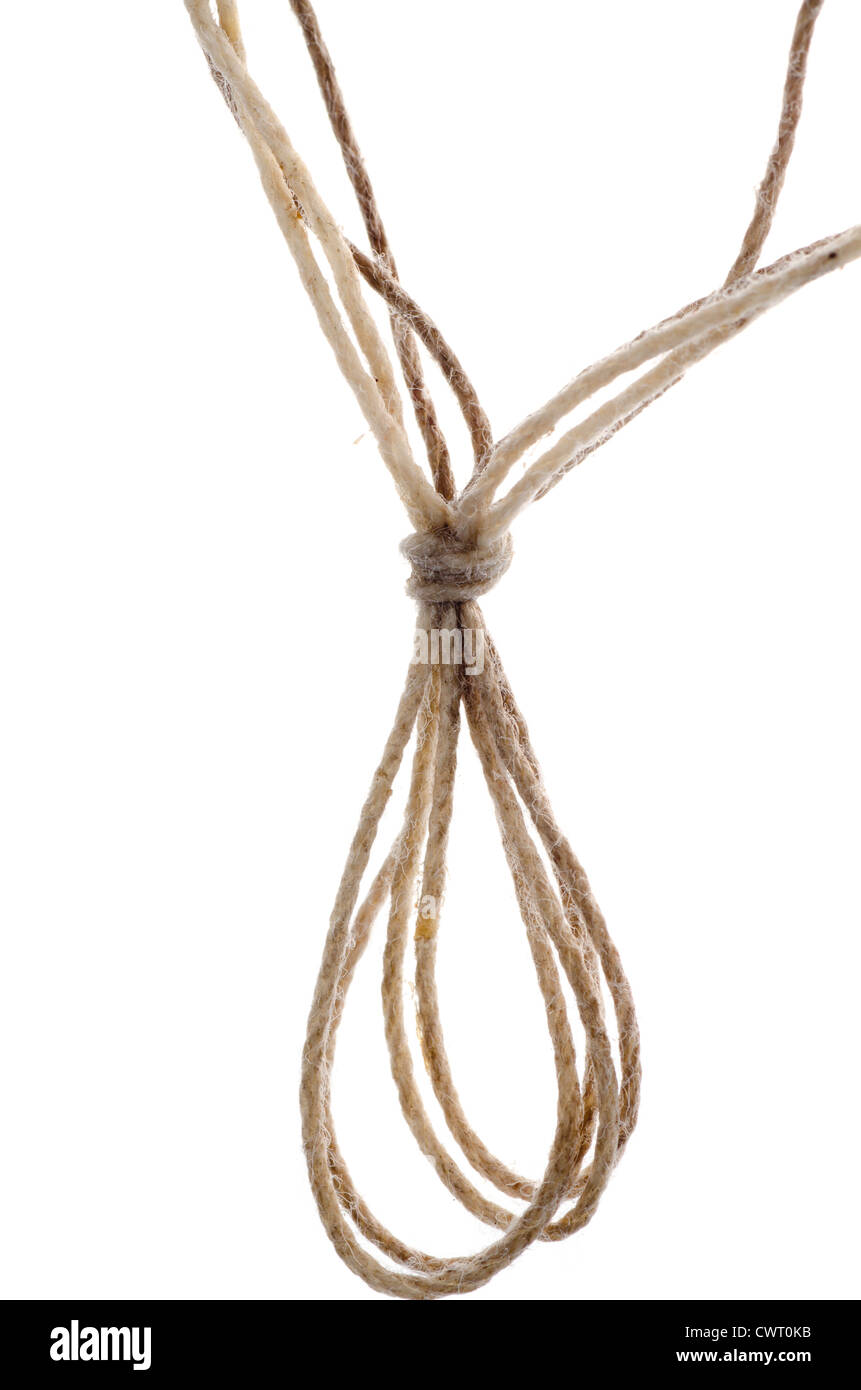 rope node isolated on white Stock Photo - Alamy
