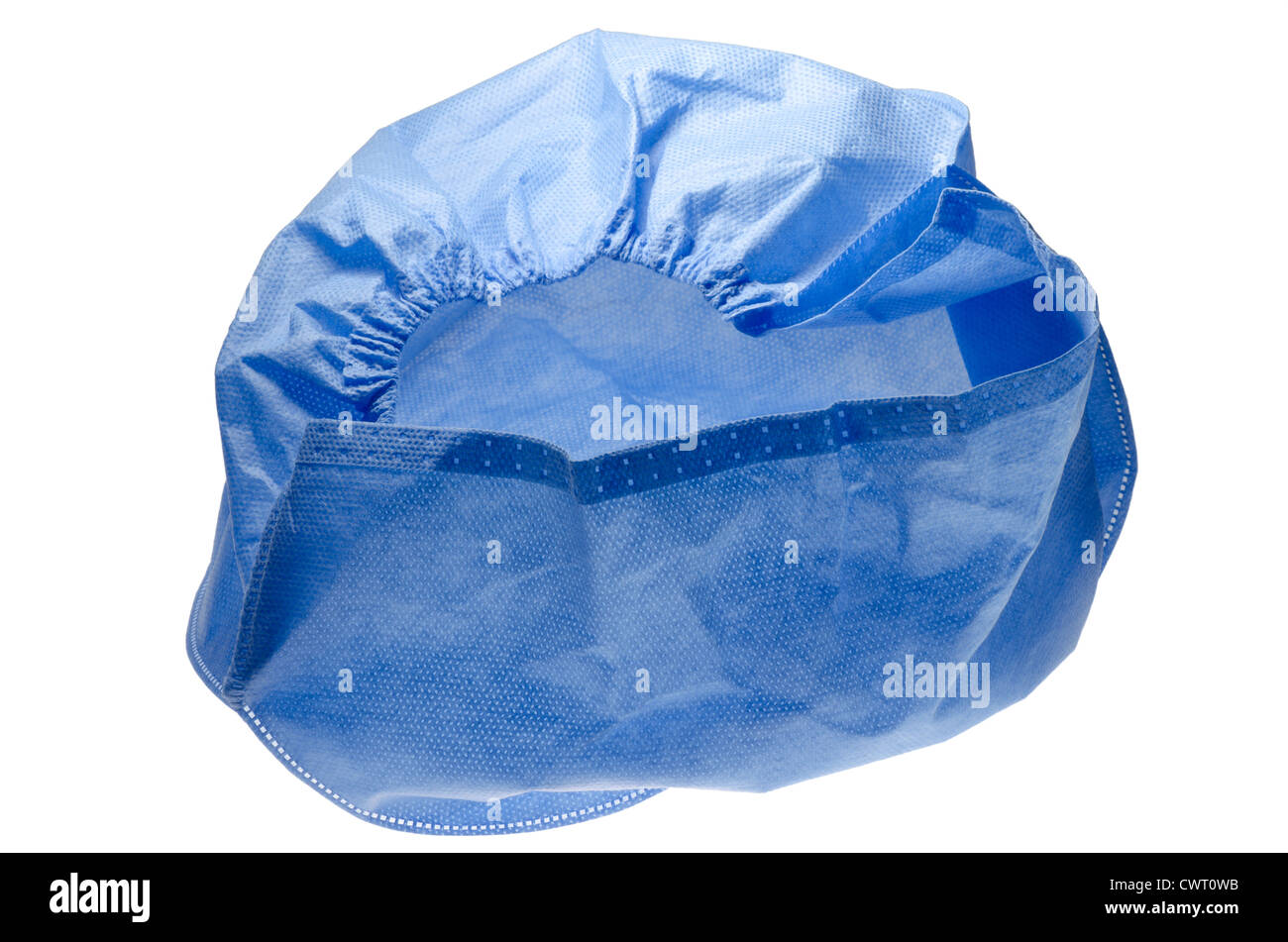 blue medical hat isolated on white Stock Photo - Alamy