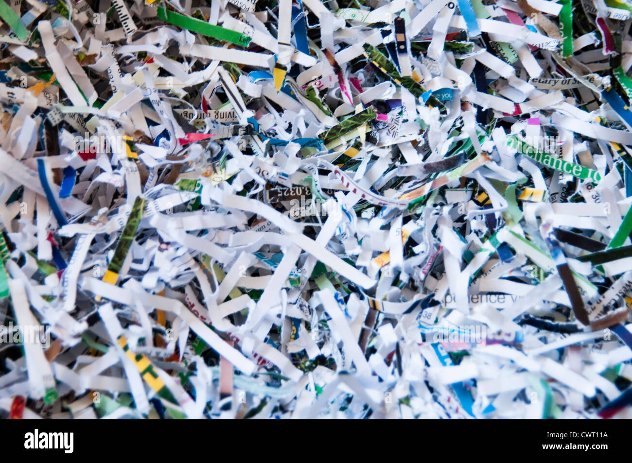 Close-up of shredded paper Stock Photo - Alamy