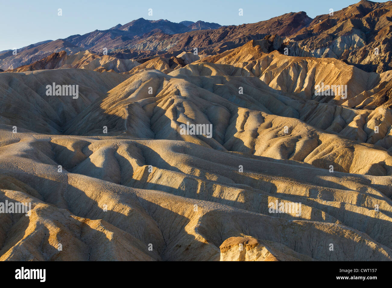 Landscape of a rock formation at Zabriskie Point, Death Valley National ...