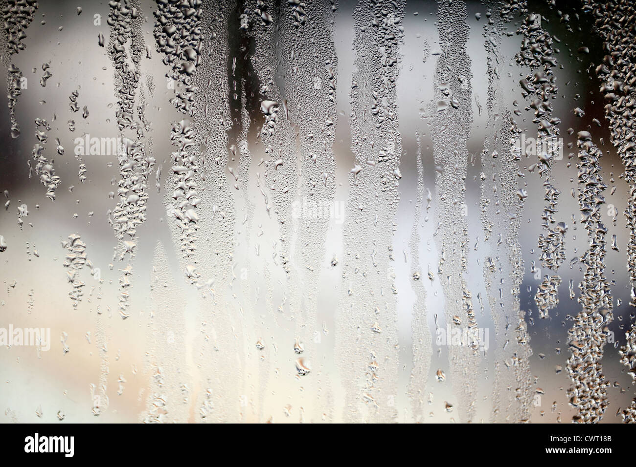 Many water drops on a window glass Stock Photo - Alamy