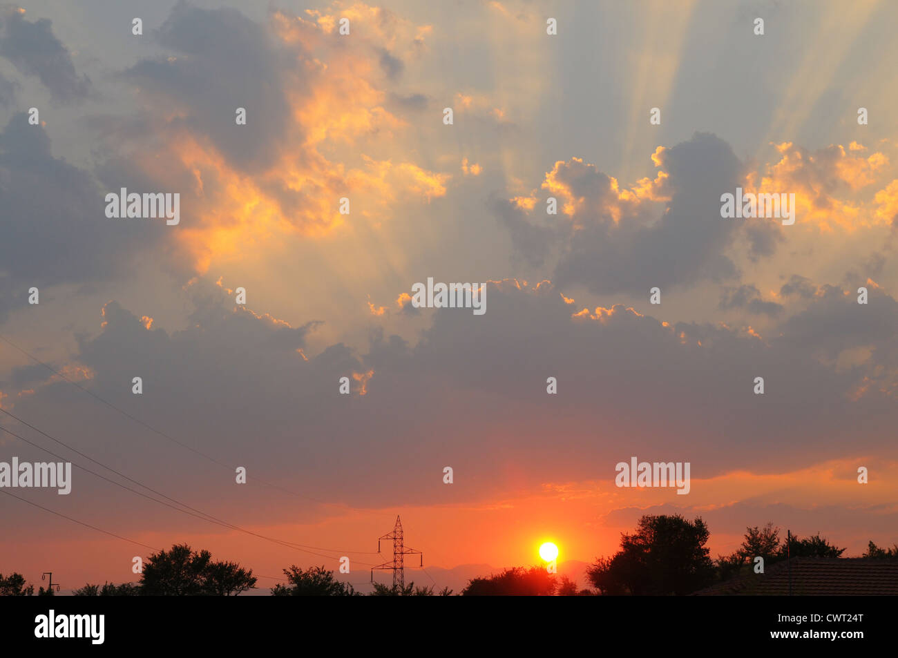 Traveling light through the clouds Stock Photo - Alamy