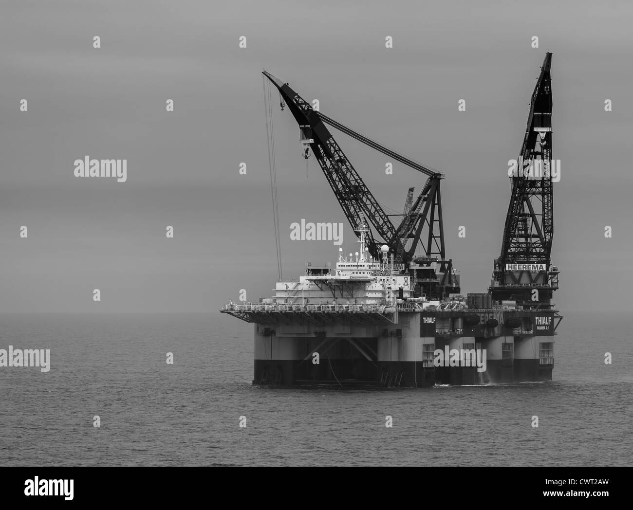 The DCV (Deepwater Construction Vessel) Thialf. A heavy lift marine ...