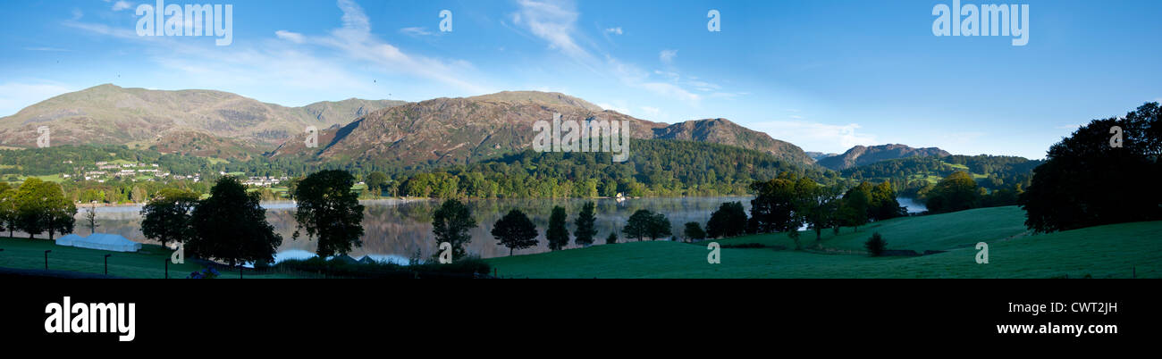 panorama Coniston water Stock Photo - Alamy
