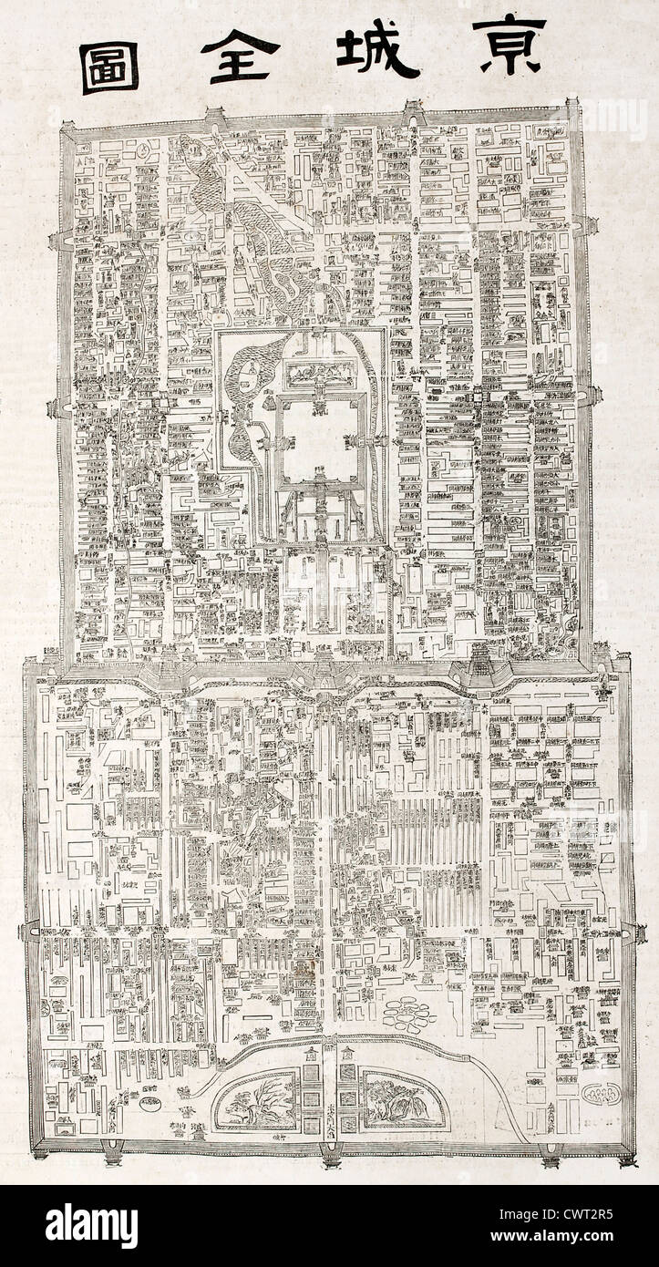 Antique map of beijing hi-res stock photography and images - Alamy