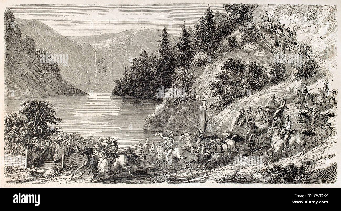 Charles XV of Sweden traveling to Trondheim to be crowned King of ...