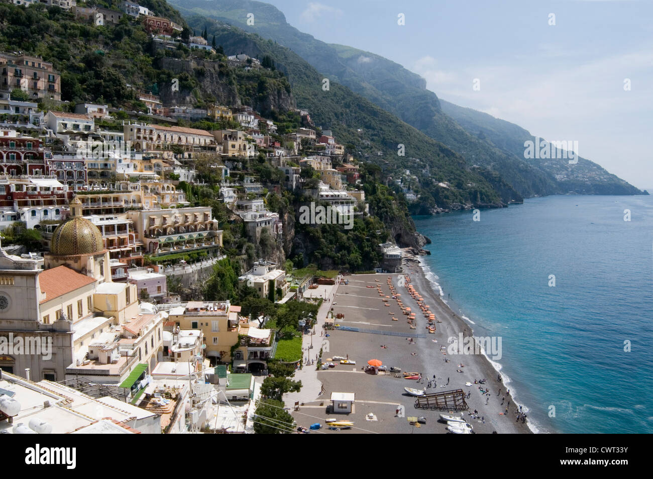 positano italy amalfi coast italian resort Stock Photo - Alamy
