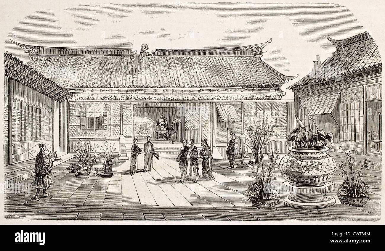 French embassy court in China Stock Photo - Alamy