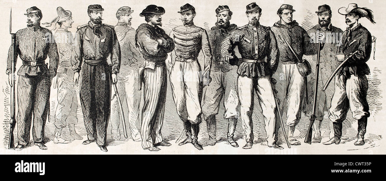 Garibaldian army uniforms Stock Photo - Alamy