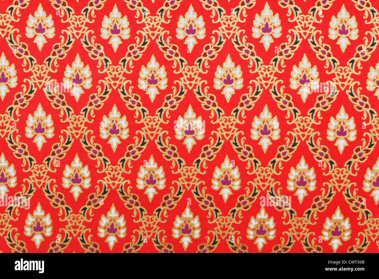 Texture of traditional Thai style cotton fabric Stock Photo - Alamy