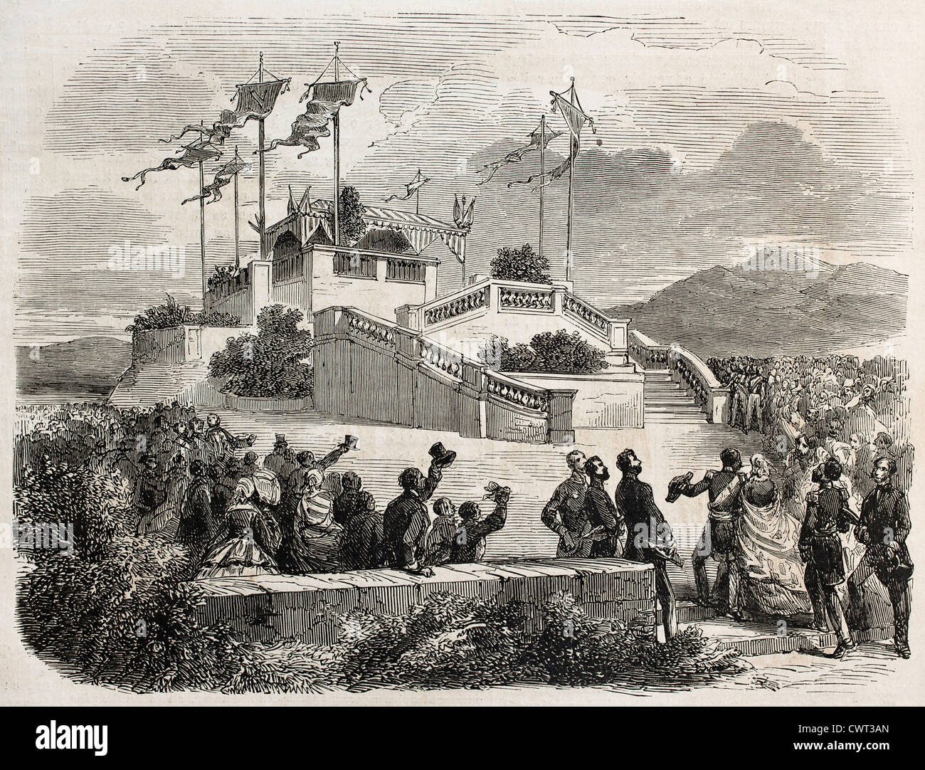 Napoleon III and Empress Eugenie arrival in Nice castle end of ...