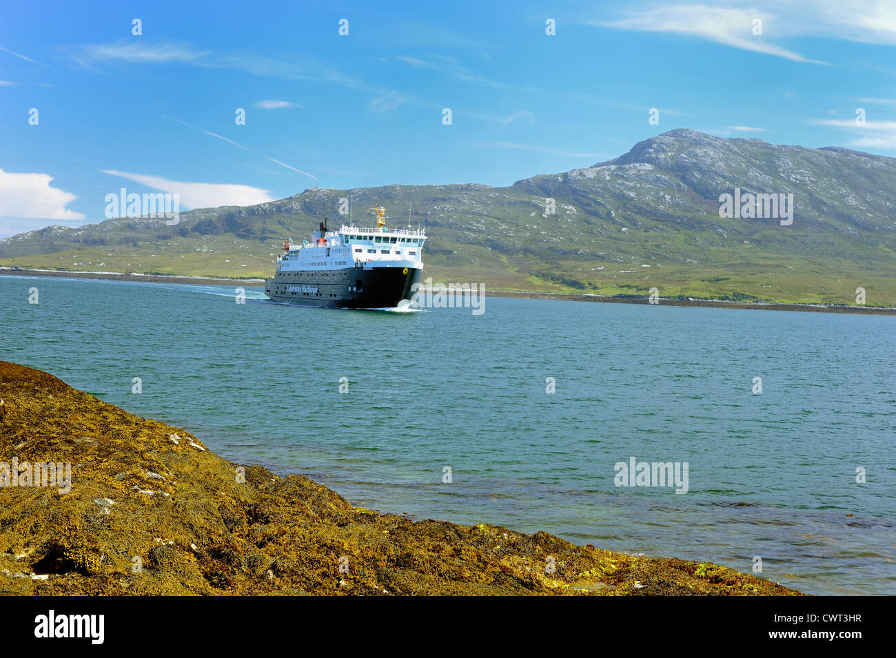 Car ferry MV Hebrides arriving at Lochmaddy on North Uist, Outer ...