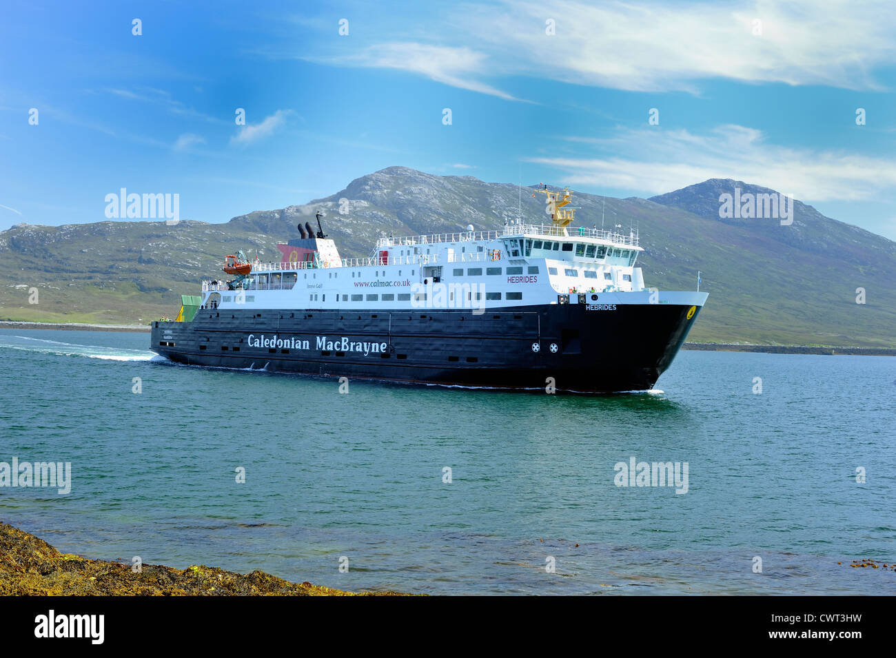 Car ferry MV Hebrides arriving at Lochmaddy on North Uist, Outer ...